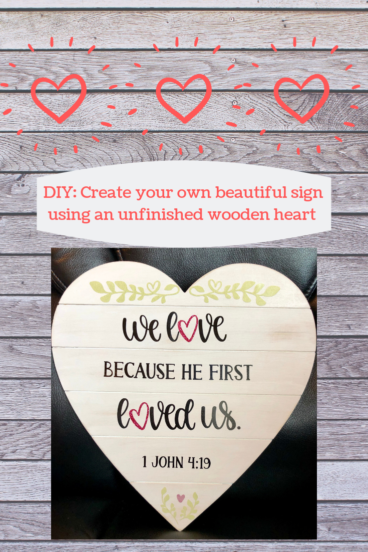Create a Heart Masterpiece using the wooden heart from Target’s Dollar ...